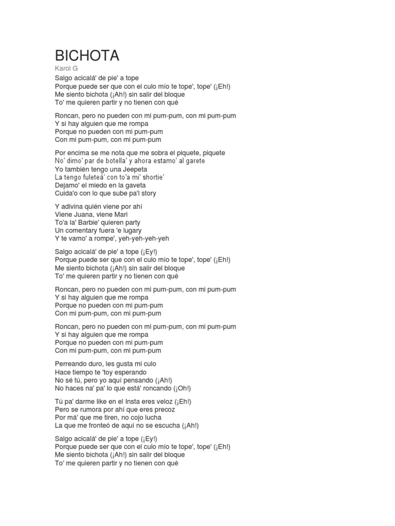 BICHOTA | PDF