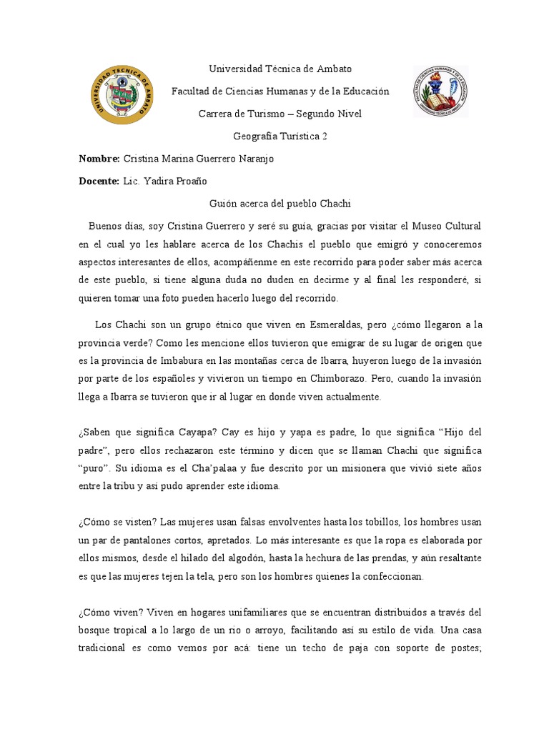 Pueblo Chachi | PDF | Cultura (general)