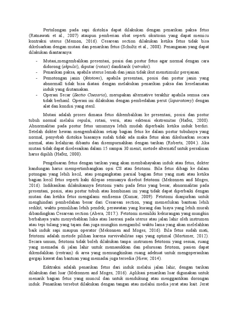 Manajemen Distokia pada Sapi | PDF