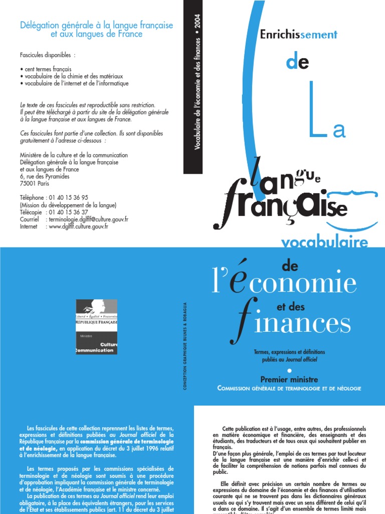 Vocabulaire Economie Et Finance | PDF | euro | Cent (Monnaie)