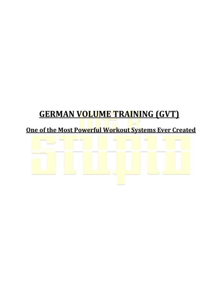 Ebook German Volume Training | PDF | Strength Training | Muscle Hypertrophy