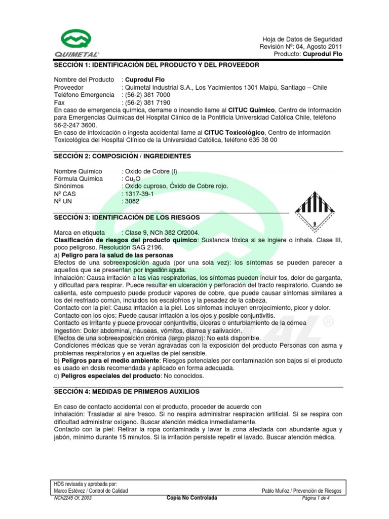 Oxido Cuproso | PDF | Cobre | Agua