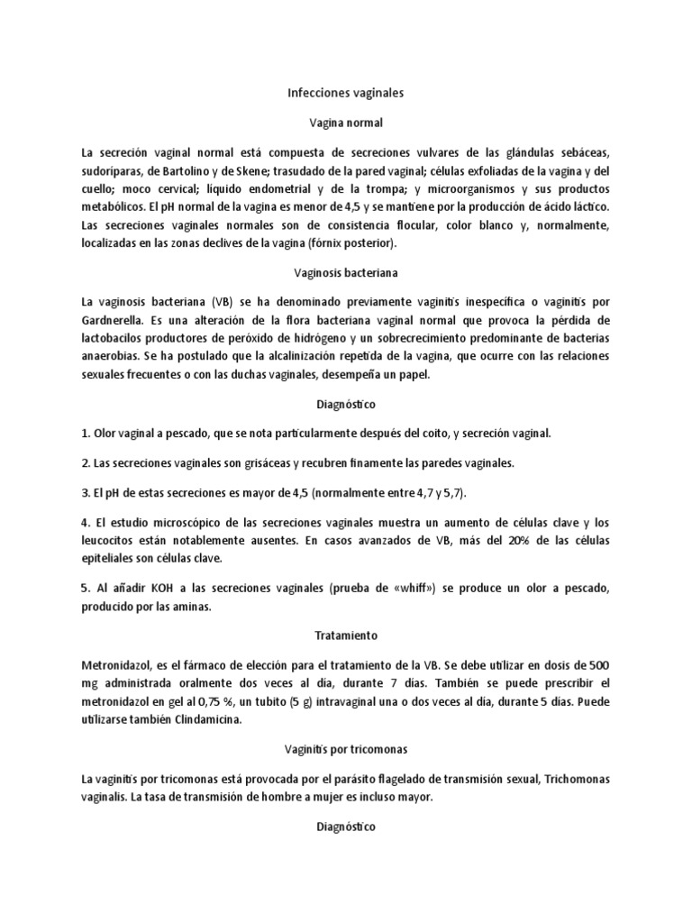 Infecciones Vaginales: Diagnóstico y Tratamiento | PDF | Candidiasis ...