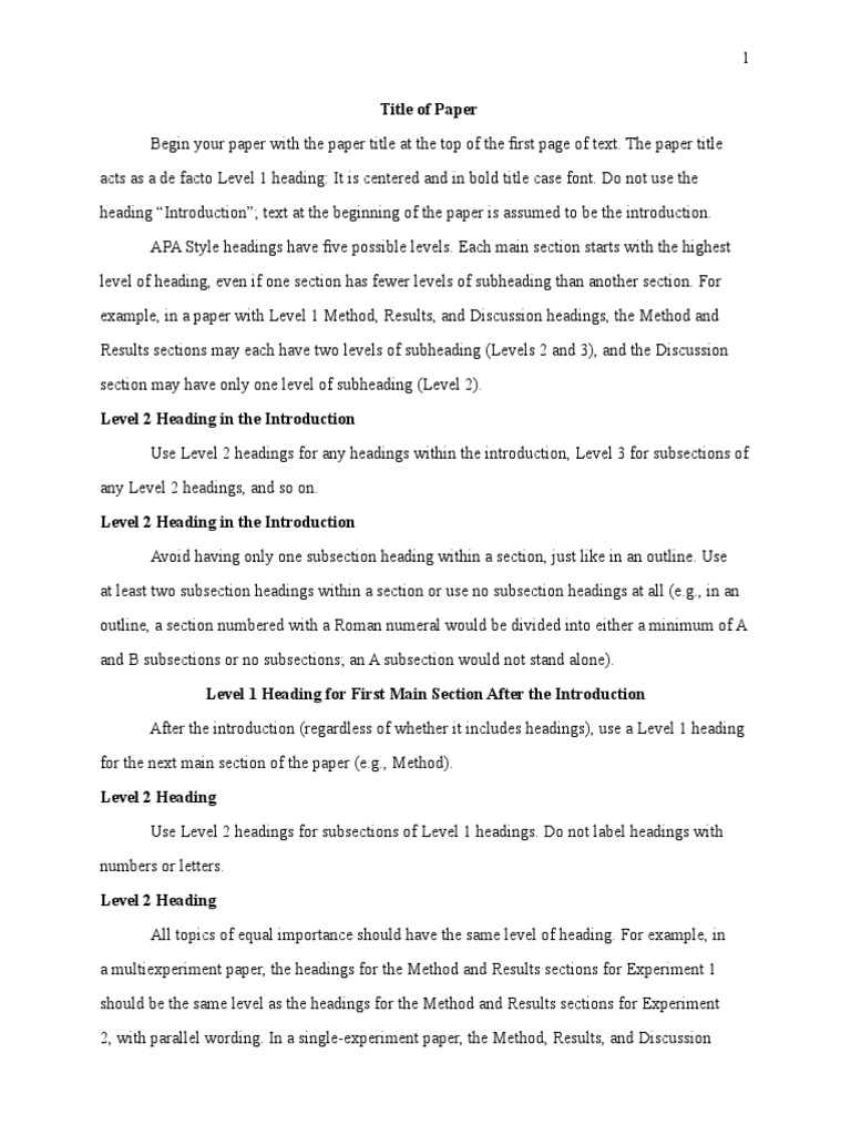 Heading-Template-Student-Paper - Apa 7th Edition | PDF | American ...