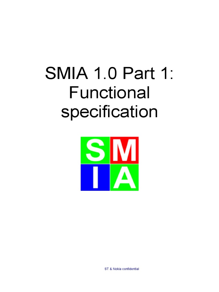 SMIA Functional Specification 1.0 | Download Free PDF | Data ...