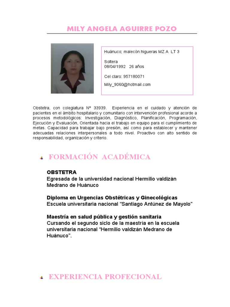 Armando CV | PDF | Partería | Planificación