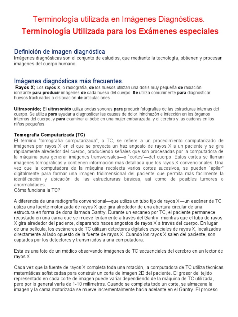 5.terminología Utilizada en Imágenes Diagnósticas. Terminología ...