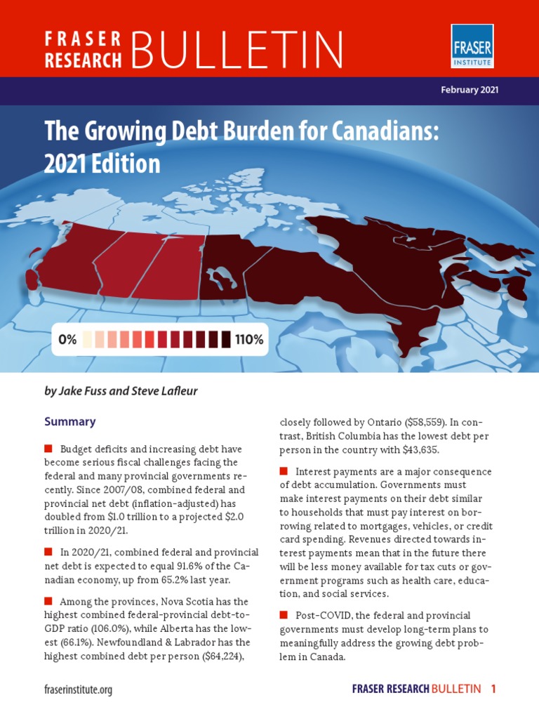 Growing Debt Burden For Canadians 2021 | PDF | Provinces And ...