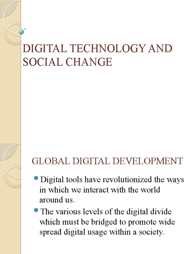 Digital Technology's Role in Social Change | PDF