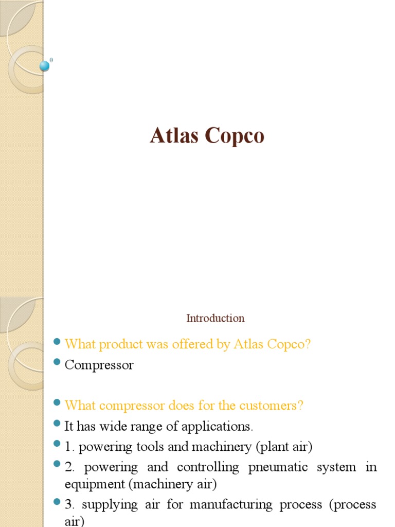 Atlas Copco | PDF | Supply Chain Management | Market (Economics)