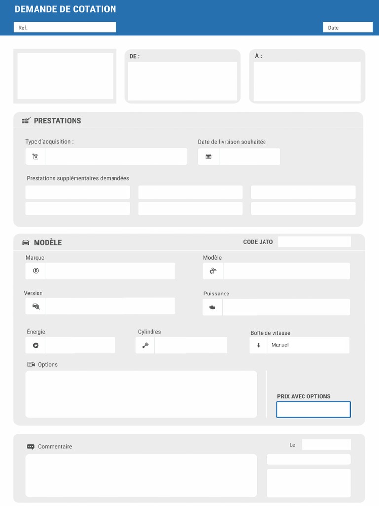 Demande Cotation Form | PDF