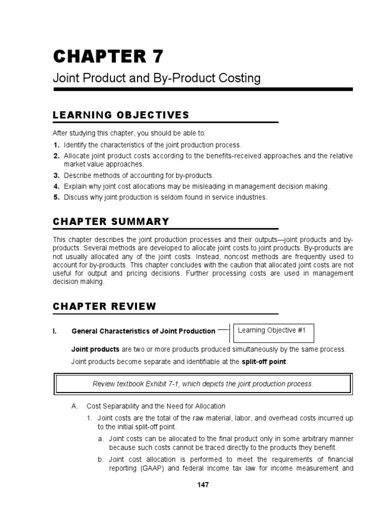Allocating Joint and By-Product Costs: Methods for Accurately Distributing Shared Expenses ...