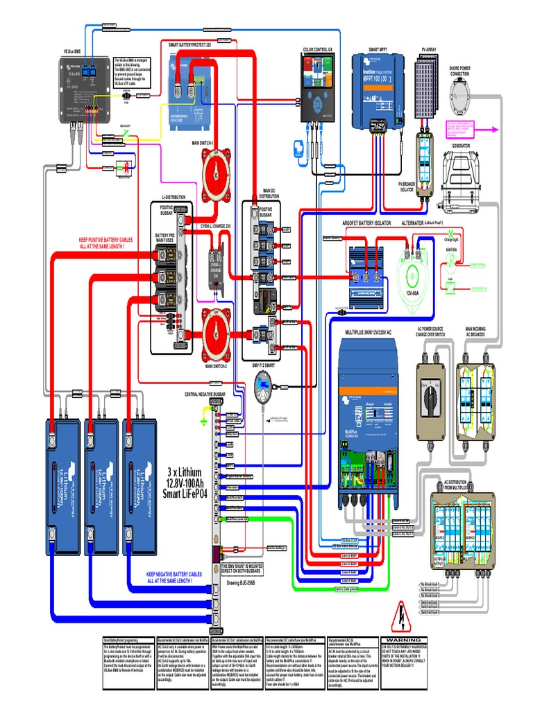 VE Bus BMS Example With 3KW 12V MultiPlus 230 Volt Revision B | PDF ...