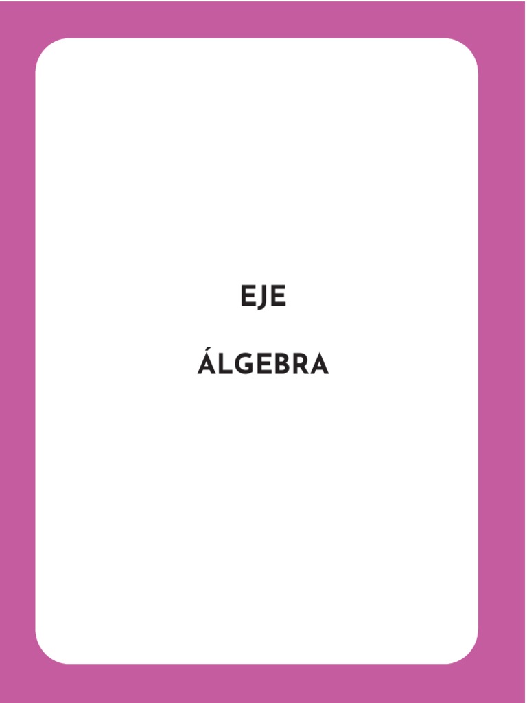Cuadernillo Matematica - Eje Algebra | PDF | Función (Matemáticas) | Ecuaciones