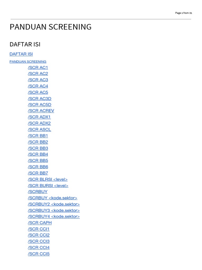 Panduan Screening Pdf