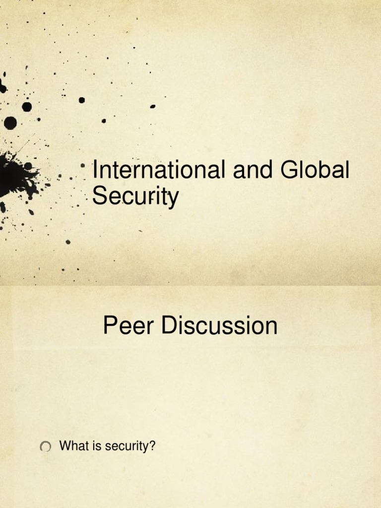 International and Security: Global | PDF | International Security ...