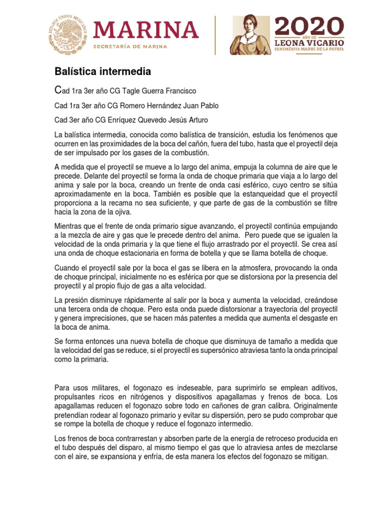 Balistic Intermedia | PDF | Proyectiles | Balística