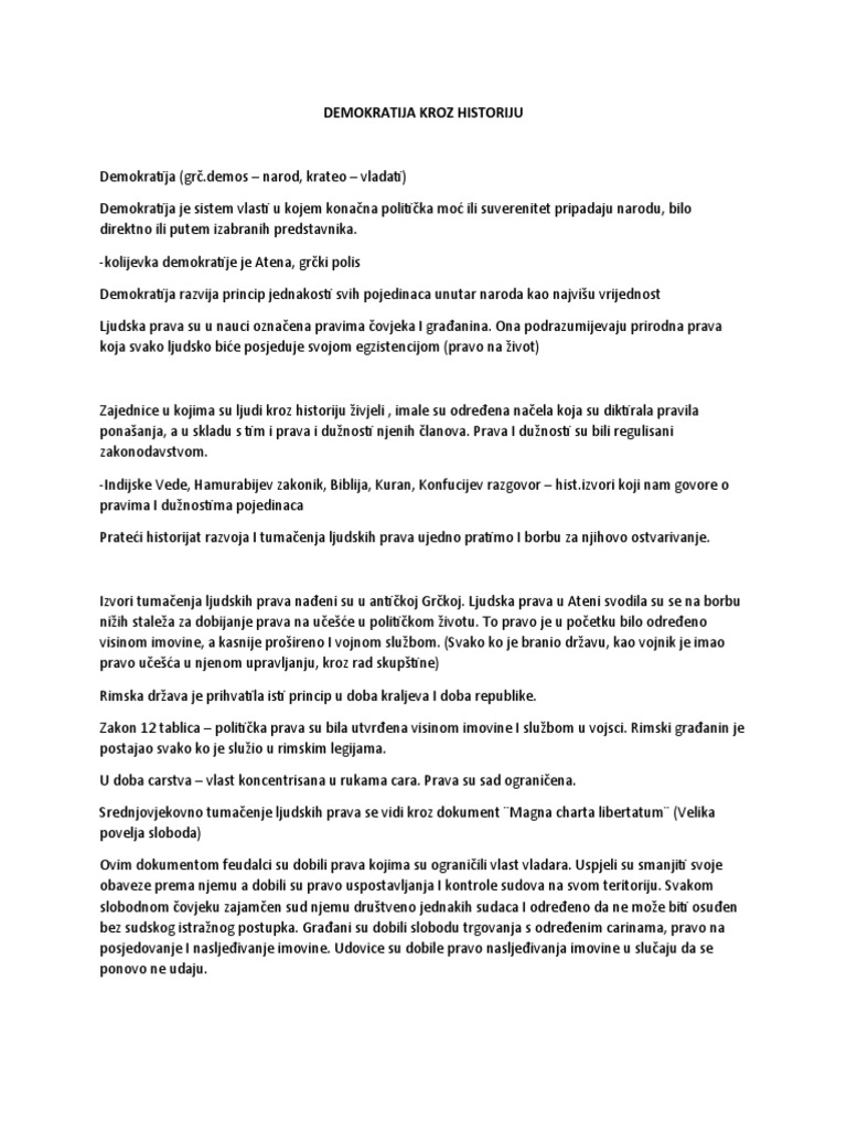 Demokratija Kroz Historiju | PDF