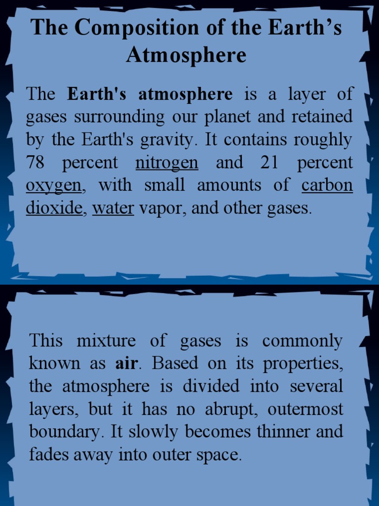 The Composition of The Earth's Atmosphere | PDF | Atmosphere Of Earth ...