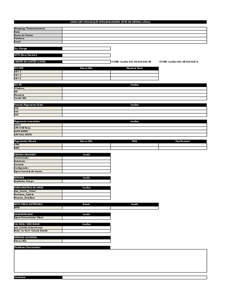 CheckList FotoSistema REV01 | PDF