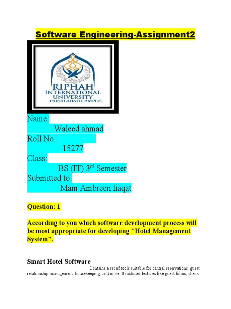 Software Enginering Assignment 2 | PDF | Software Development | Software