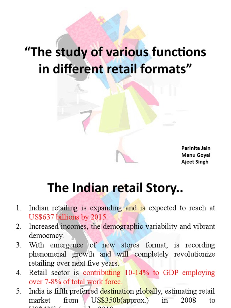 The Study of Various Functions in Different Retail Formats | PDF ...