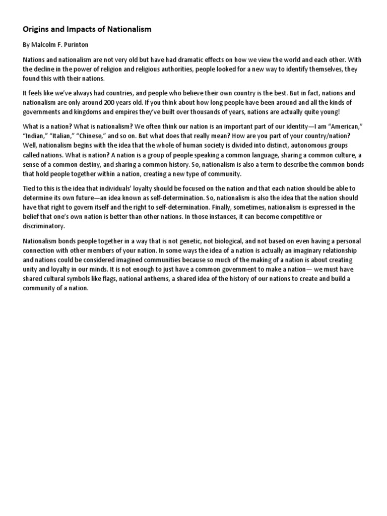 Understanding Nationalism's Origins | PDF | Social Science | Religion ...