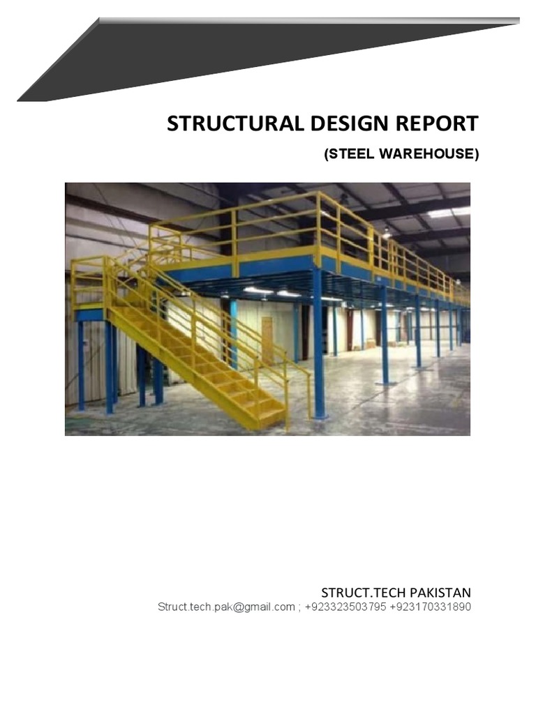 Structural Design Report: (Steel Warehouse) | PDF | Bending | Shear Stress