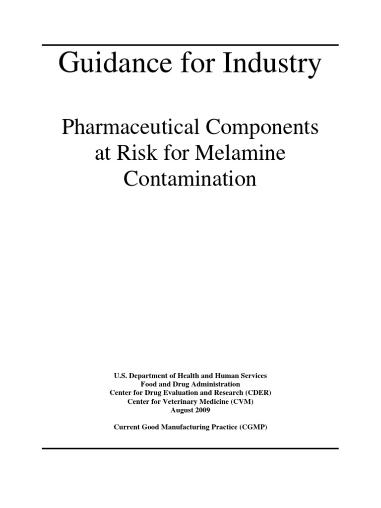 Melamine Risk in Pharma Components | PDF | Food And Drug Administration ...
