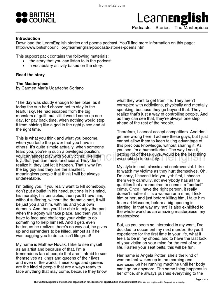 Podcasts - Stories - The Masterpiece | PDF