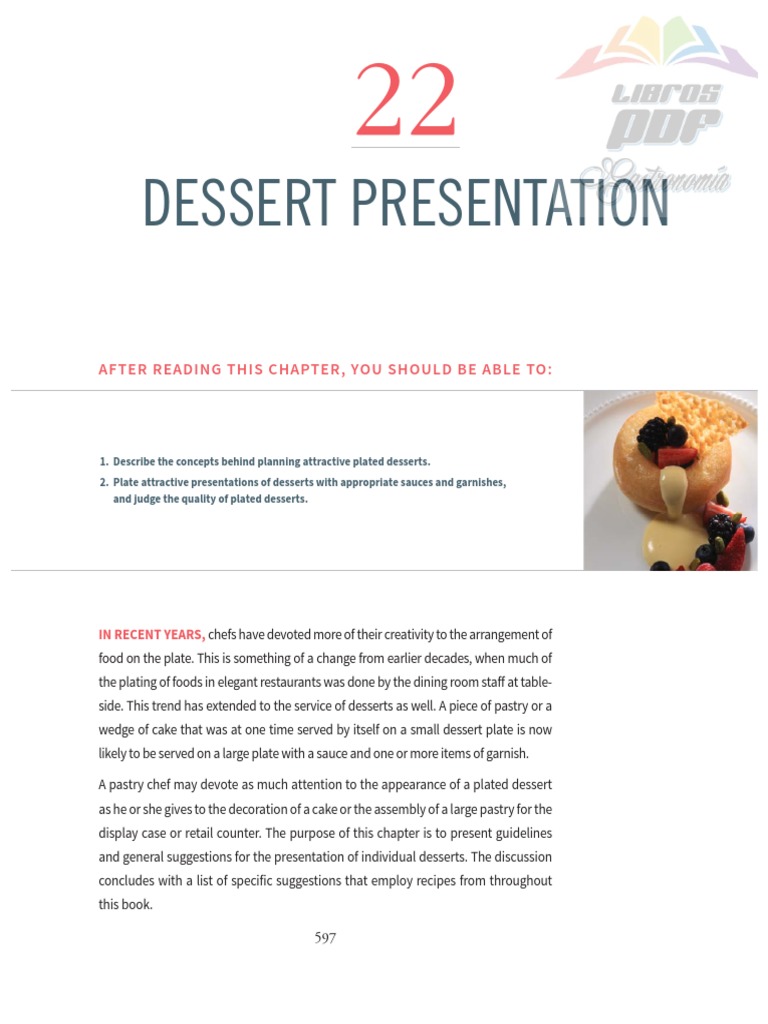 Dessert Presentation: After Reading This Chapter, You Should Be Able To ...