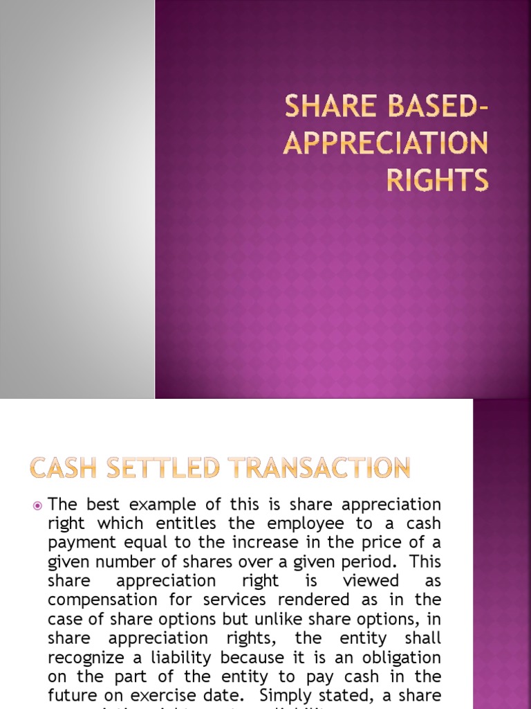 Share Based-Appreciation Rights PDF | PDF | Fair Value | Option (Finance)