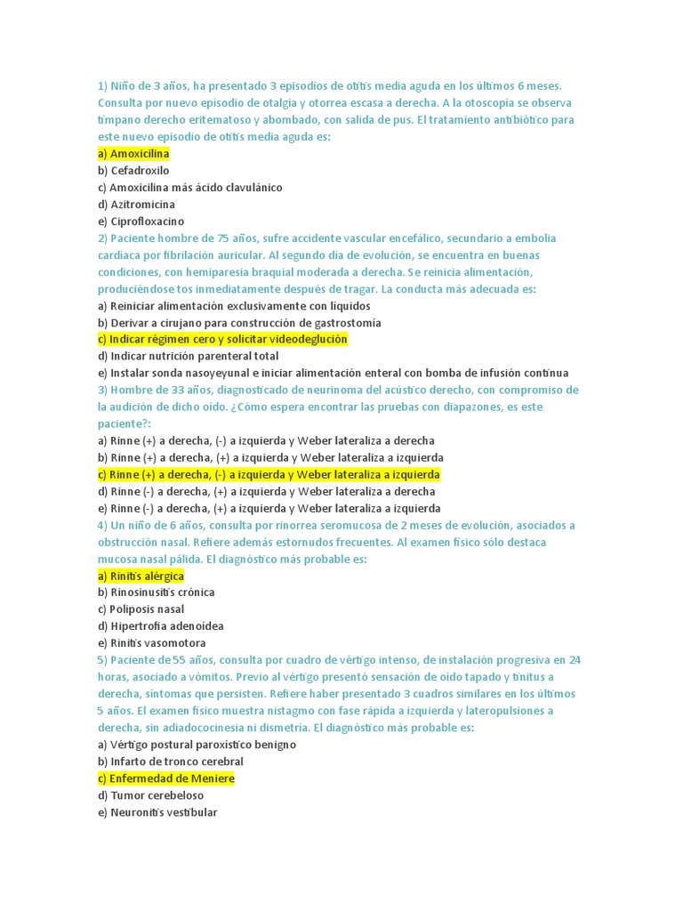 Banco de Preguntas Eunacom | PDF | Ojo humano | Glaucoma