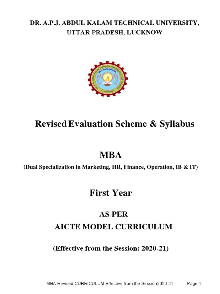 MBA 1st Year HR Syllabus Overview | PDF | Human Resource Management ...