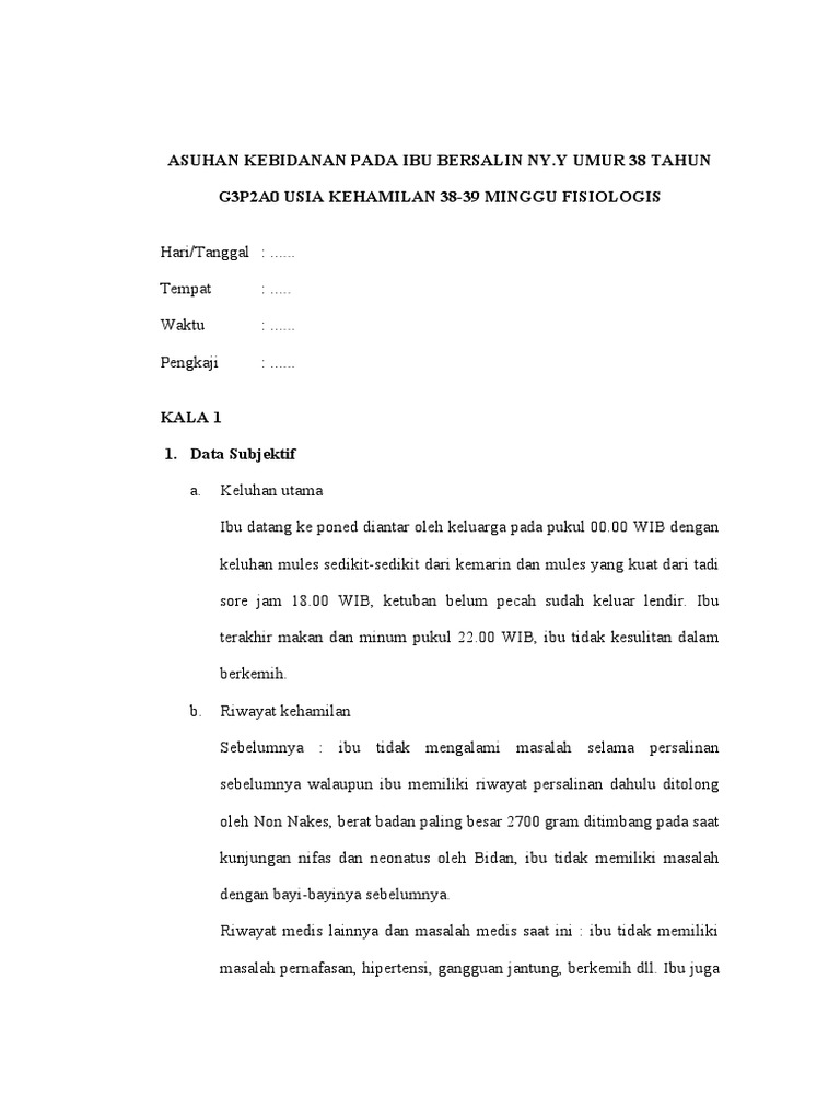 Contoh Soap | PDF | Kesehatan Holistik