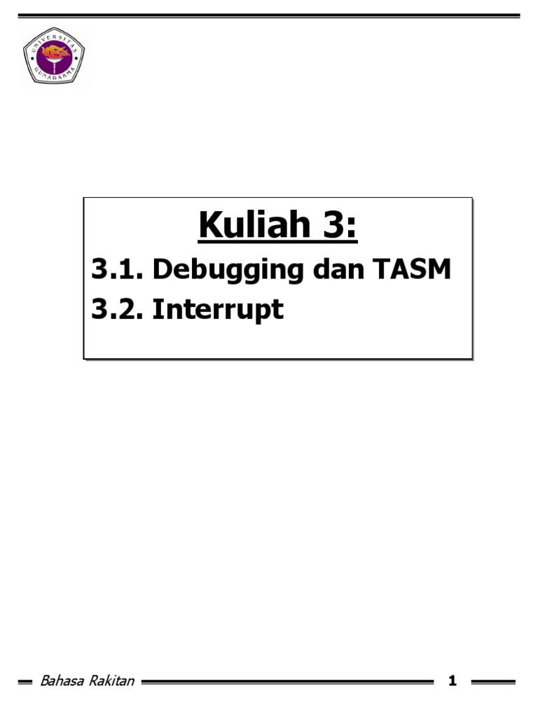 Debugging TASM | PDF