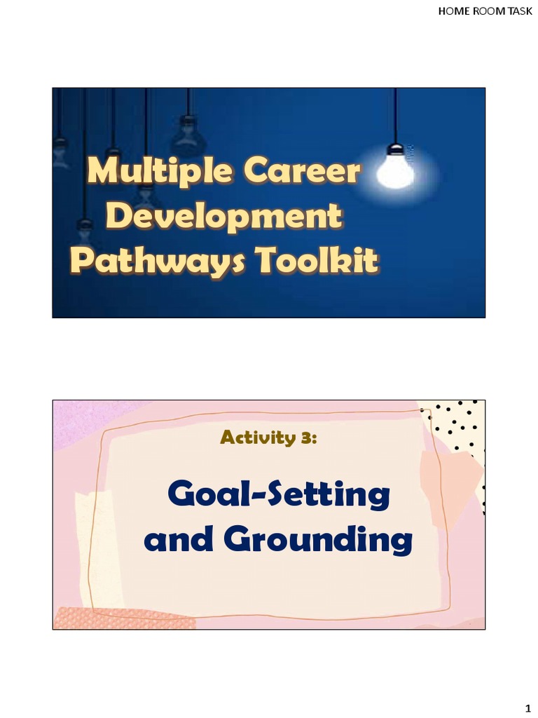Multiple Career Development Pathways Toolkit: Goal-Setting and Grounding | PDF | Goal Setting ...