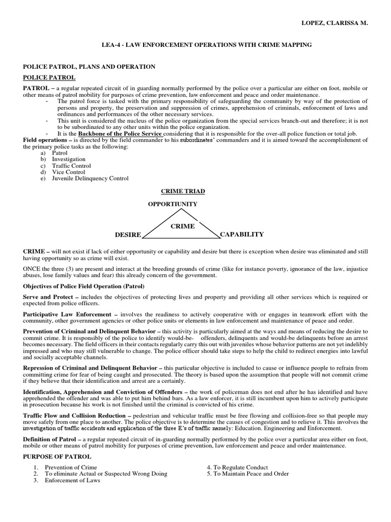 Law Enforcement Operation and Planning With Crime Mapping | PDF ...