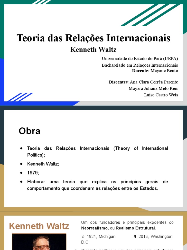 Teoria de Waltz sobre Relações Internacionais | PDF | Teoria dos ...