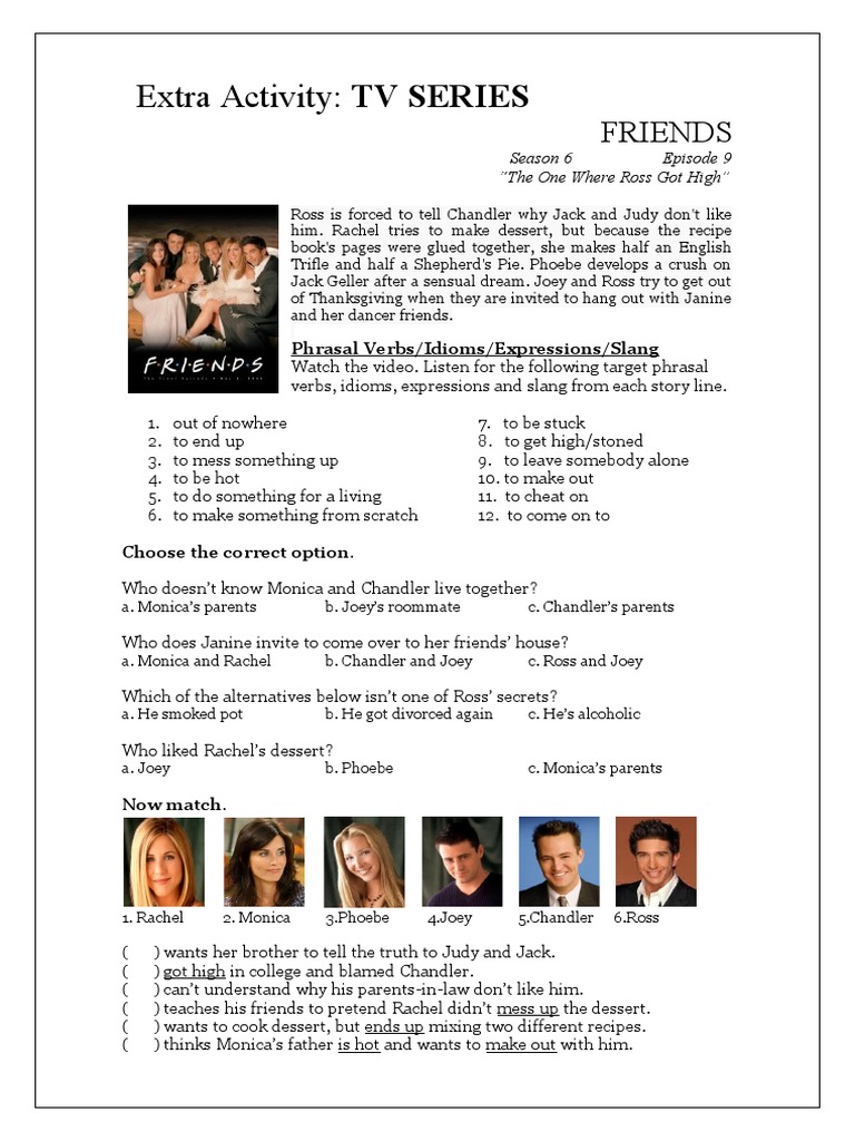Extra Activity: TV SERIES: Friends | PDF