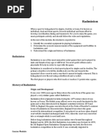 Badminton Sports Project | PDF | Racquet Sports | Athletic Sports