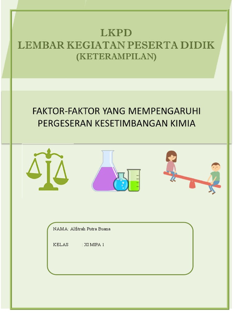 LKPD Keterampilan Pergeseran Kesetimbangan Alfitrah Putra Buana | PDF