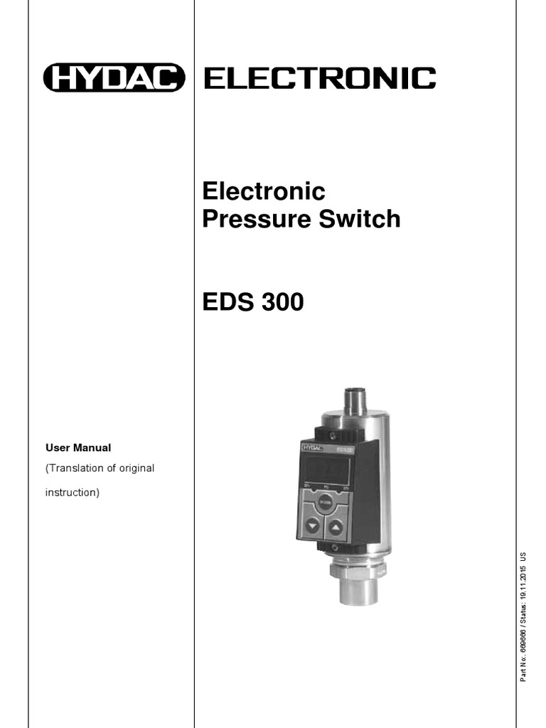 Electronic Pressure Switch: User Manual | PDF | Electrical Connector ...