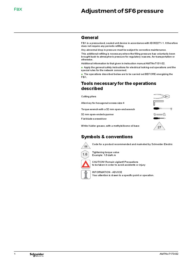 Adjustment of SF6 Pressure | PDF | Pressure Measurement | Pressure