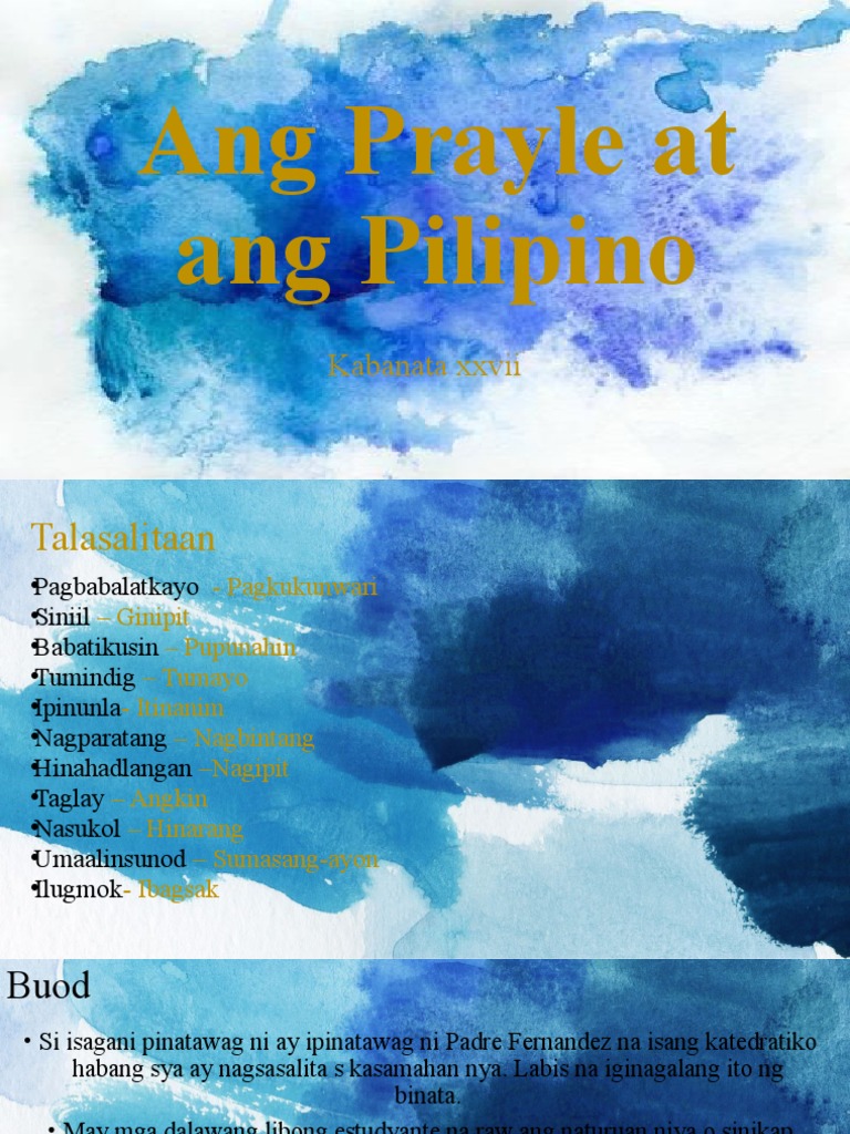 Ang Prayle At Ang Pilipino