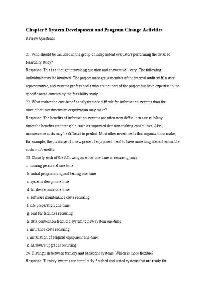 Chapter 5 System Development and Program Change Activities PT 4 | PDF