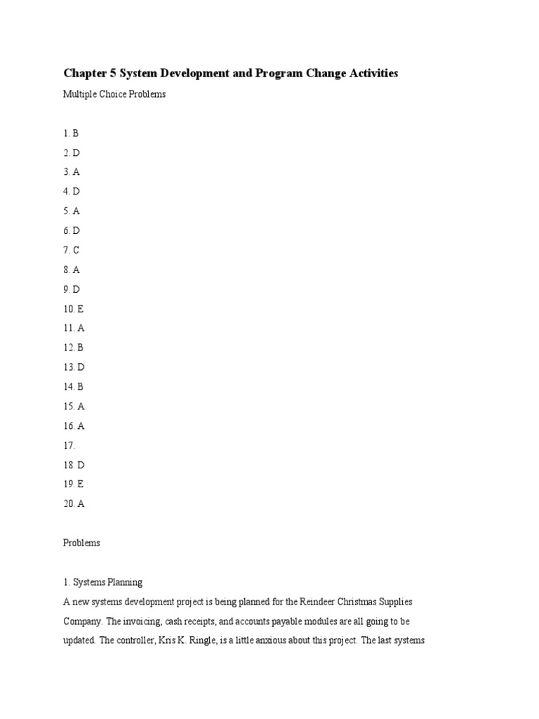 Chapter 5 System Development and Program Change Activities PT 10 | PDF