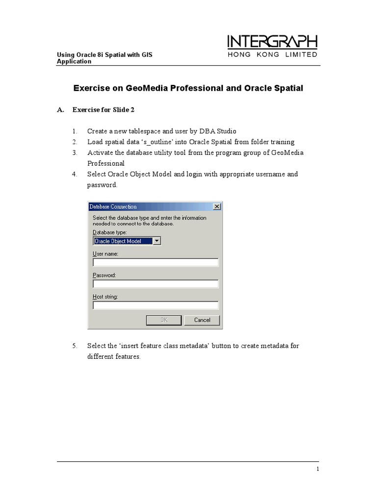 Oracle 8i Spatial & GeoMedia Guide | PDF | Geographic Information System | Information Management