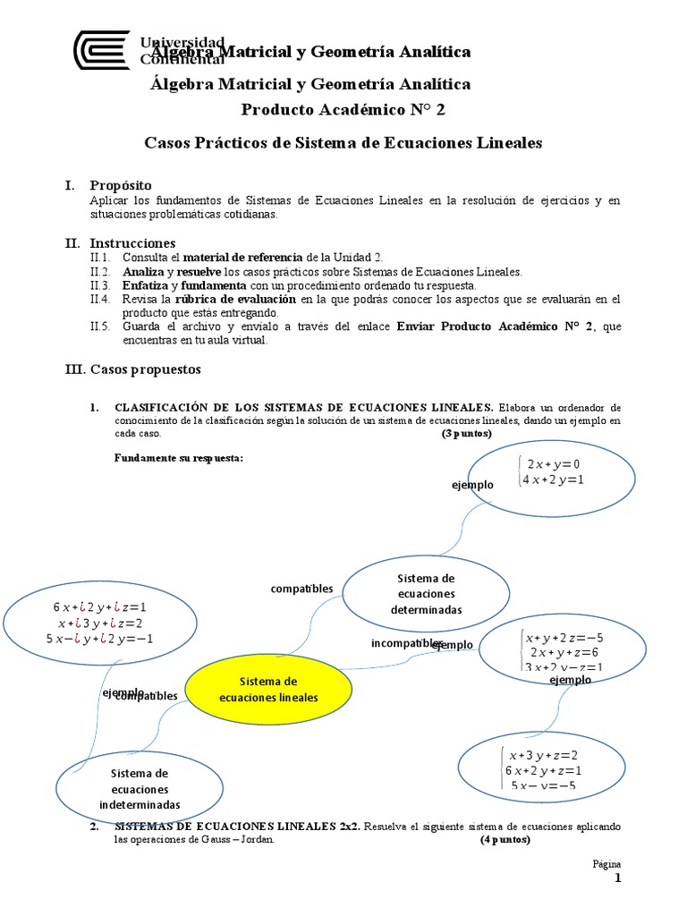 Producto Acad Mico 2 | PDF | Ecuaciones | Matriz (Matemáticas)