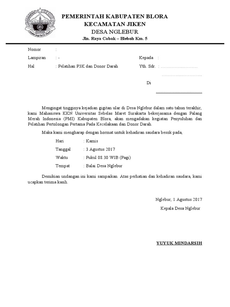 Surat Resmi Desa | PDF